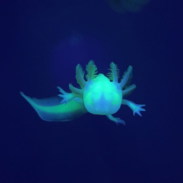 GFP Albino Axolotl - Axolotl Planet